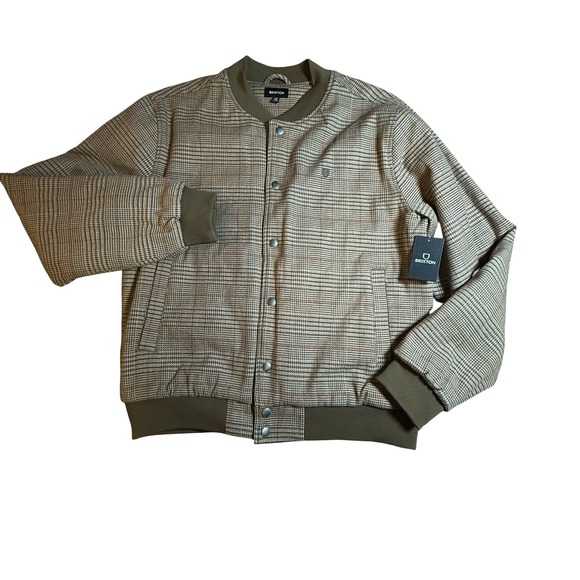 Brixton | Jackets & Coats | Brixton Dillinger Bomber Jacket Brown Plaid ...